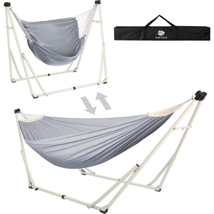 Hamac et Chaise Hamac avec Support,Double Usage Support de Hamac ...