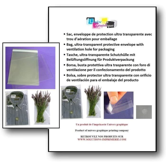 Sachet Plastique à Fermeture autocollante adhésive repositionnable Sac ...