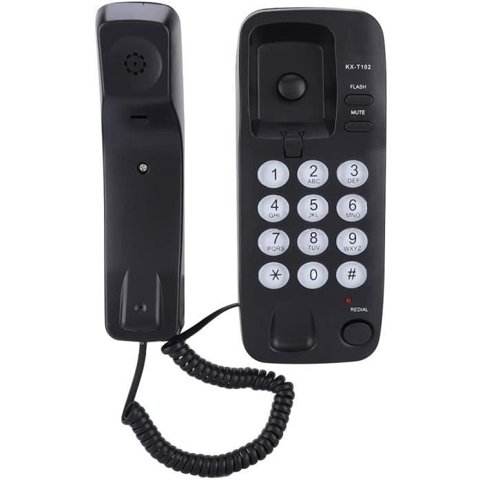 Téléphone, Téléphone fixe mural, support mural et place sur le bureau ...
