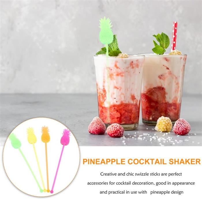 Agitateur à Cocktail en forme de brochettes de fruits et'ananas ...