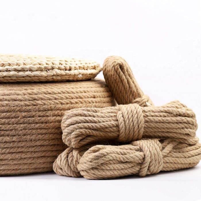 10mm Corde de Jute Naturel Corde de Chanvre Cordon torsadé Bricolage ...