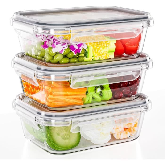 Tupperware Verre, 1040Ml Boite De Conservation Hermétique Alimentaire ...