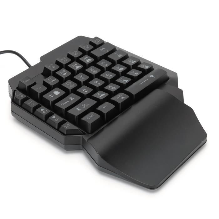 Clavier à une main - CIKONIELF - Modèle F6 - Rétroéclairé - Filaire USB ...