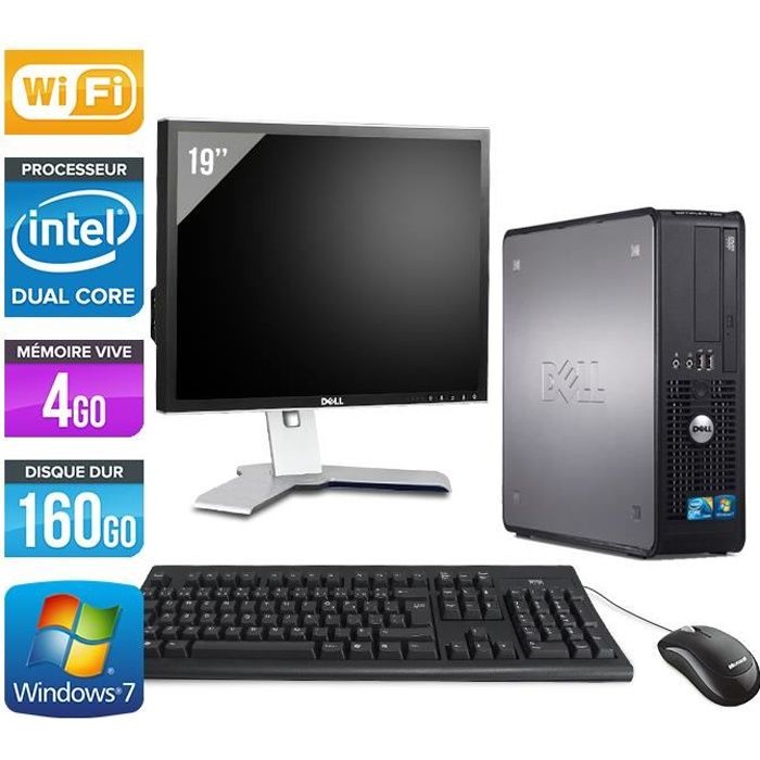 PC Dell 780 -Core Duo -4Go -160Go -Wifi +Ecran 19'' - Cdiscount ...