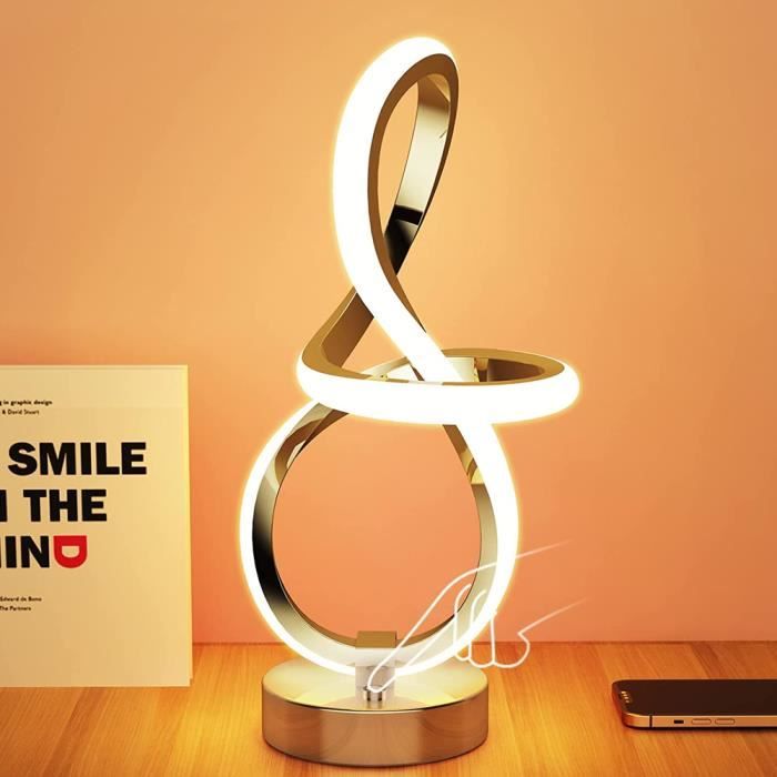 Lampe de Chevet LED lampe de table, Lumières intensité tactile 3000K ...