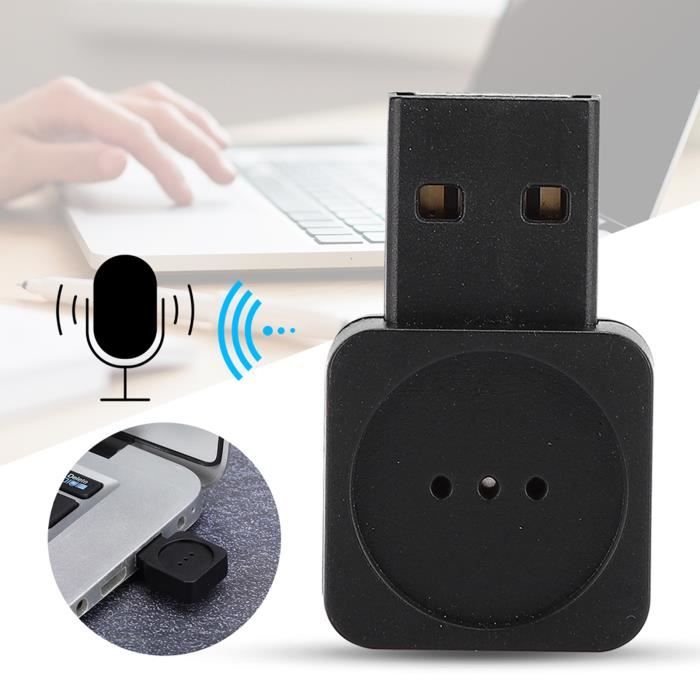 Microphone sans fil ABS Carte son externe Micro USB pour ordinateur ...