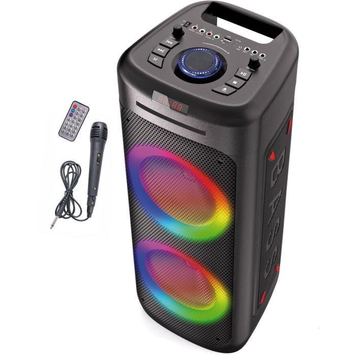 Enceinte lumineuse avec lecteur CD INOVALLEY MS06-CD-XXL - Bluetooth 5. ...