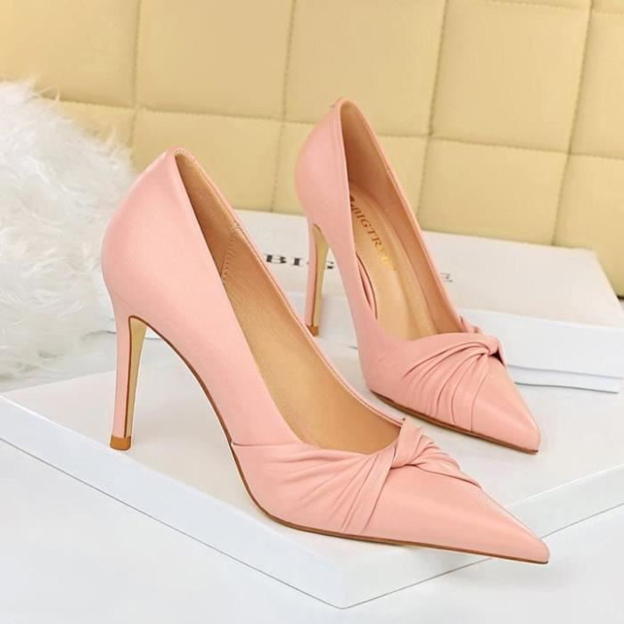 KJEHOME Escarpins Femme Classique Marque De Luxe Confortable talon en ...