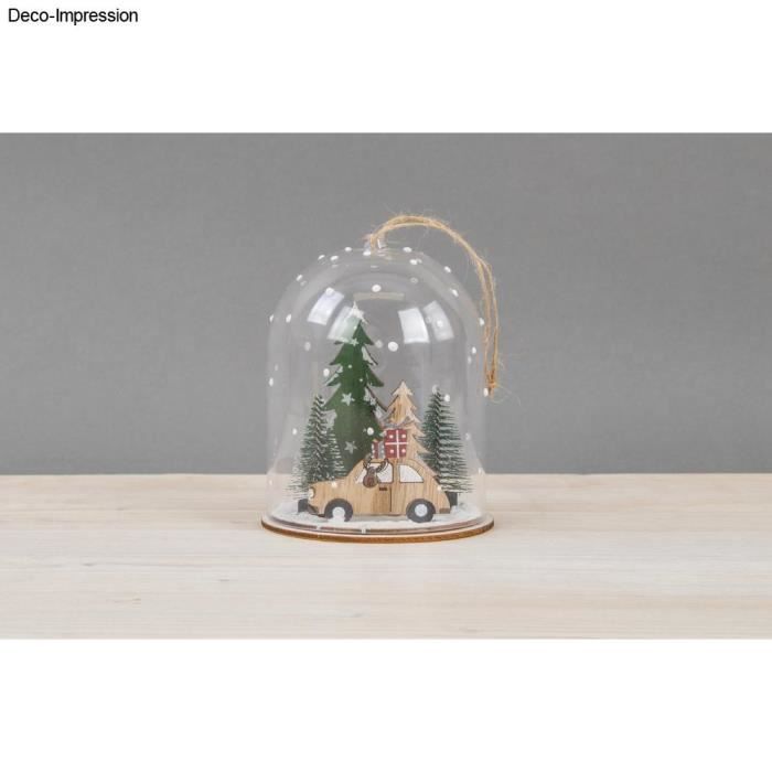 Cloche décorative - RAYHER - 11cm - Socle en bois 9cm - Crochet en jute ...