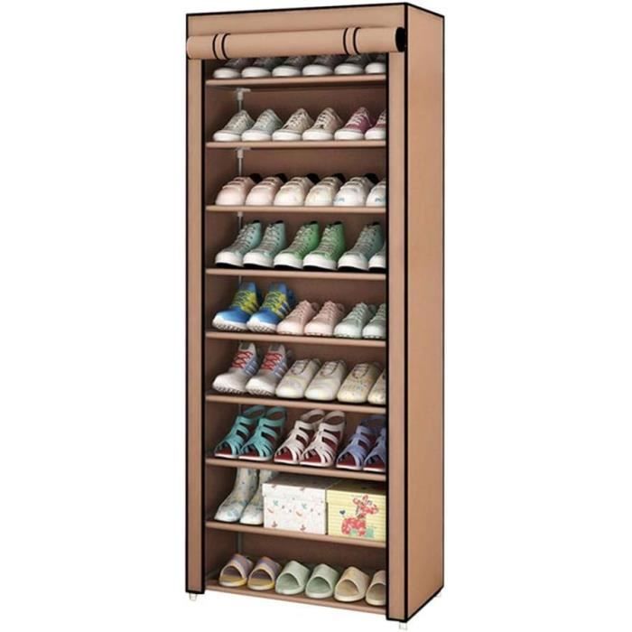 10 Tiers Heavy Duty Shoe Cabinet Tower Storage Organizer Shoe Rack ...