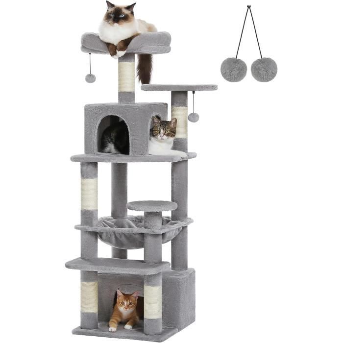 Grand Arbre À Chat, Tour À Chat De 136 Cm Pour Grands Chats, Niche À ...