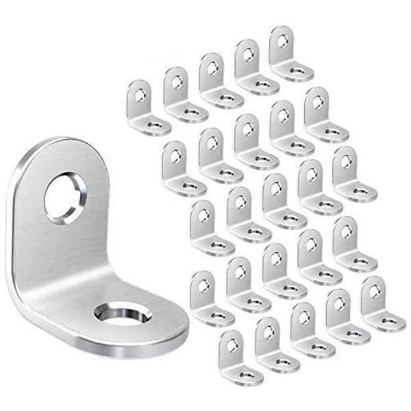 50 Pcs Équerres de Fixation, Équerre Angle en Acier Inoxydable 90 ...