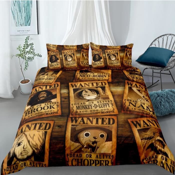 Animé One Piece Luffy Kawaii Chopper Zoro Sanji 1 Housse De Couette Et