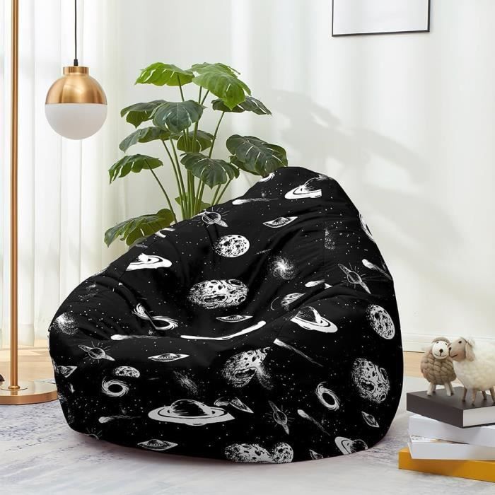 Gros Pouf Chambre Ado Sans Remplissage, Impression Cosmique Coton Et ...