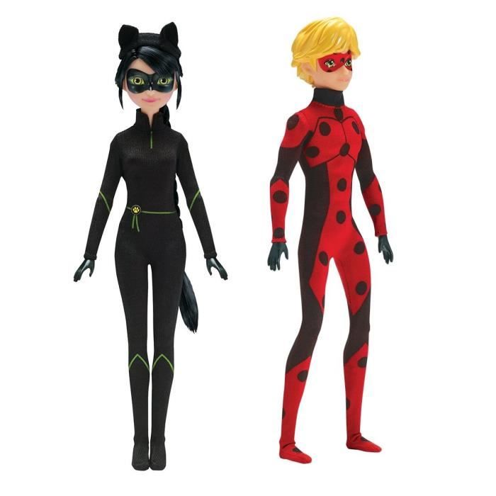 Miraculous Ladybug - Pack de 2 Poupées mannequin Poupéflekta 26 cm ...