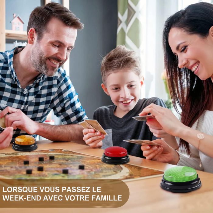 4Pcs Buzzer Blind Test - Buzzer Pour Jeux de Questions - Buzzer Sonore ...