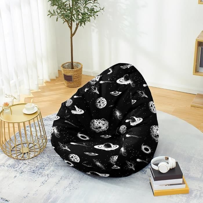 Gros Pouf Chambre Ado Sans Remplissage, Impression Cosmique Coton Et ...