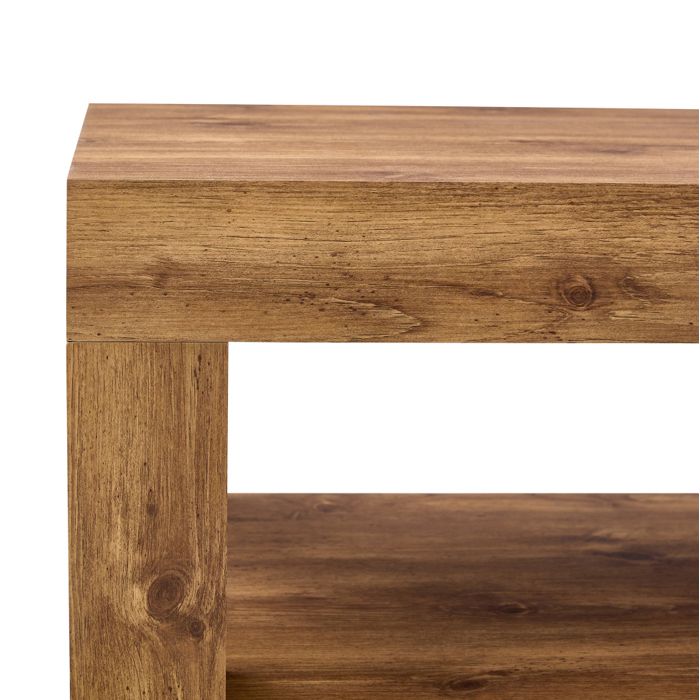 Table basse rectangulaire 2 niveaux avec étagère ouverte, gain de place ...