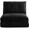 Miliboo - Chauffeuse convertible design noire SALLY - Cdiscount Maison