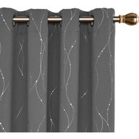 Deconovo Lot de 2 Rideaux Occultants Thermique Rideaux Motif Point ...