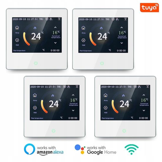 Thermostat de chauffage au sol électrique 16A, universel wifi tuya 16a, 4 pièces, - Cdiscount ...
