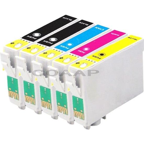5x Cartouche d'encre compatible T1281-T1284 pour imprimantes Epson ...