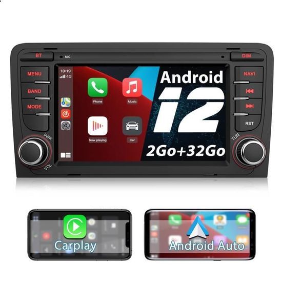 AWESAFE Autoradio Android 13 pour Audi A3 8P S3 RS3 Sportback [2Go+32Go] ,7 Pouces Écran Tactile ...