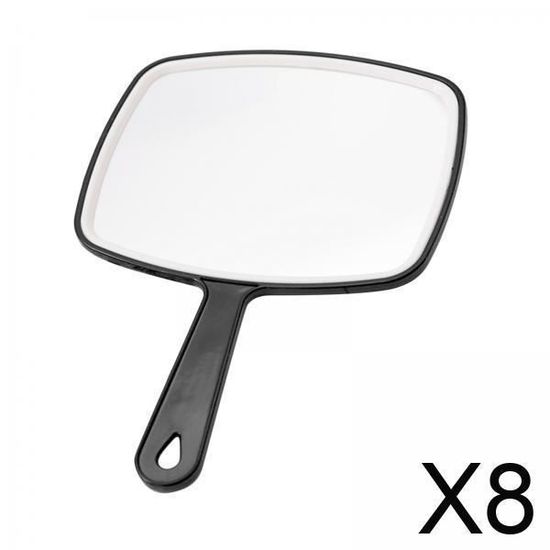 8xAntislip Rectangular Hand Mirror Handheld Paddle Mirror Noir ...