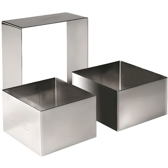 EMPORTE-PIECE CARRE INOX HAUTEUR 4.5 CM - DIMENSIONS 6 X 6 CM - PASSE ...