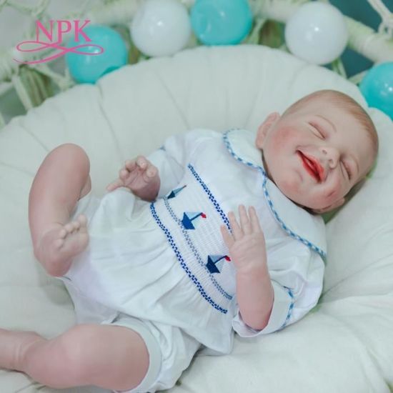 NPK–poupée bébé Reborn avril, taille réaliste 53CM, corps doux, cheveux ...