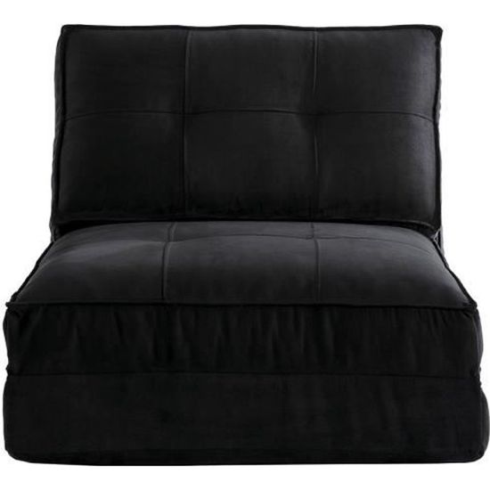 Miliboo - Chauffeuse convertible design noire SALLY - Cdiscount Maison