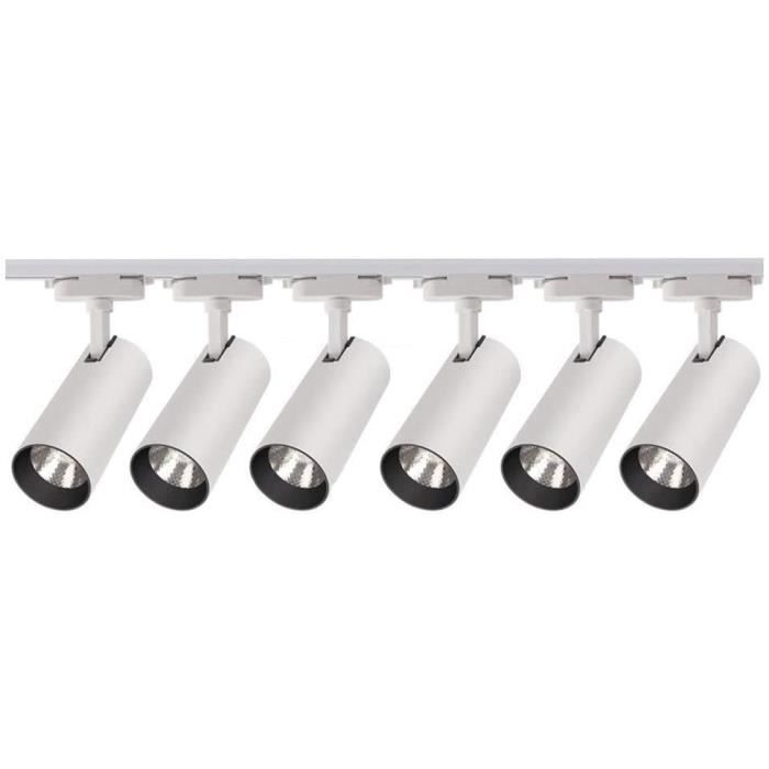 Éclairage sur 6 Rails, Spots de Plafond à LED rotatifs, kit d'éclairage ...