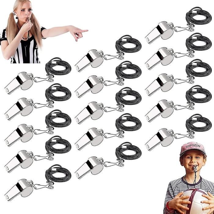 15 Pack de sifflets de sport en acier inoxydable, sifflet de roue en ...