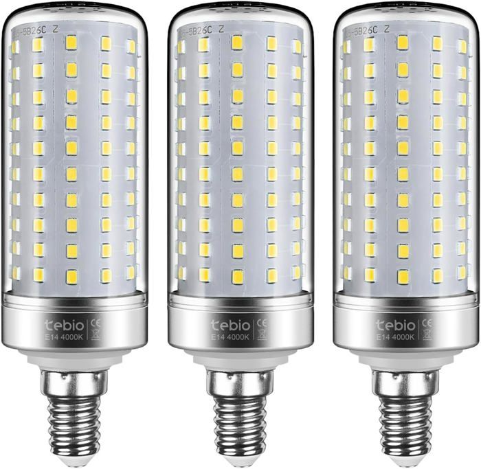 Ampoules LED E14 Blanc Neutre 4000K 25W 2500LM Candlabre ampoules 200W quivalent u2002Argent Mas ...
