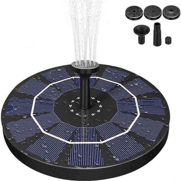 Fontaine Solaire Pompe 25W Solaire Flottant Fontaine Pompe de Fontaine Solaire pour Les Bains ...