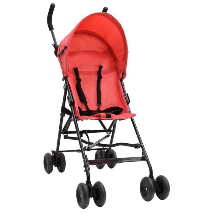 LeDivil- Poussette bébé Rouge et noir Acier - Cdiscount Puériculture ...