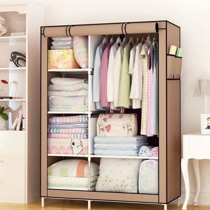 Armoire De Chambre Portable Garde-Robe Armoire En Tissu Intissé ...
