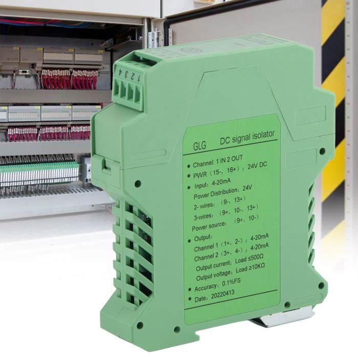 Isolateur de signal de courant DC 24V DC Transmitter 4-20mA PLC Detect ...