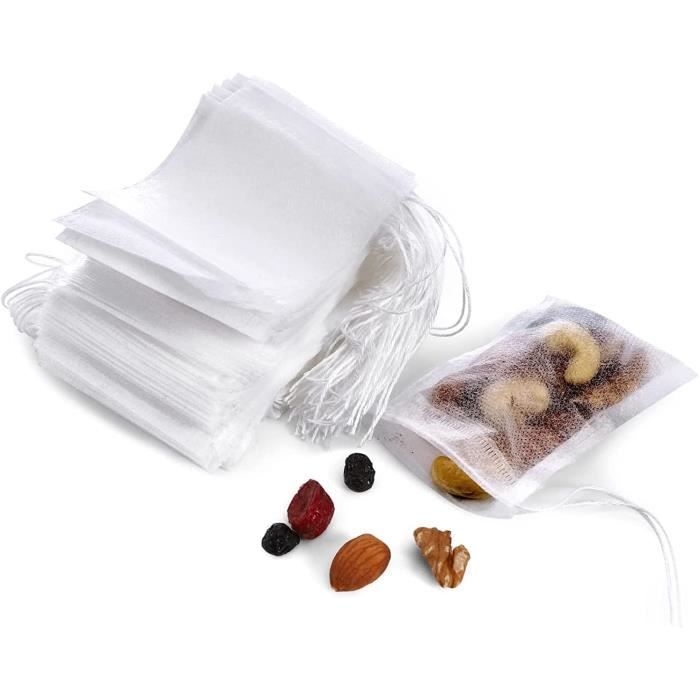 Sachets de Thé, 200 Pièces Sachet The a Remplir, Sachets de Thé Vides ...