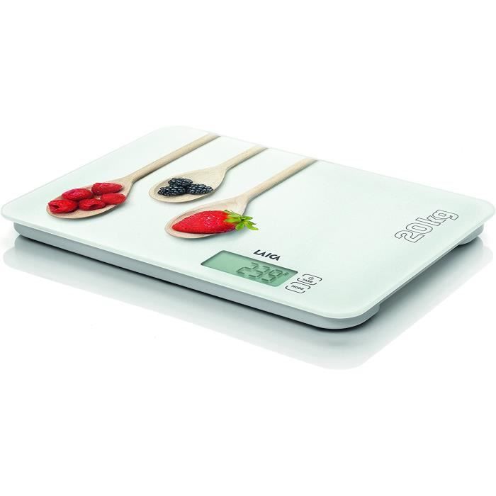 Balance De Cuisine Électronique 20 Kg Blanc-Rouge[q2505] - Cdiscount ...