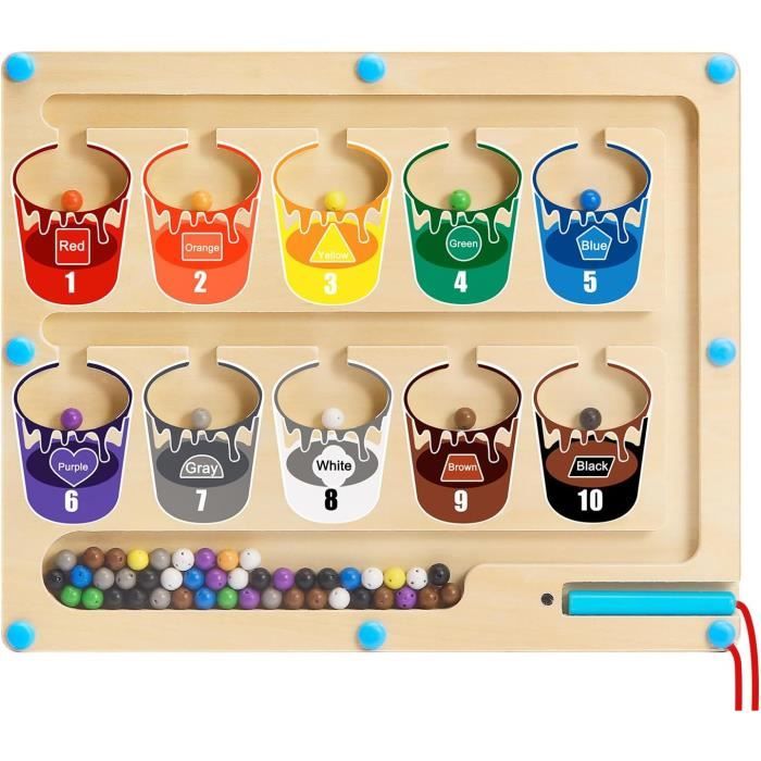 Magnetic Color and Number Maze, Montessori Toys for 3 4 Year Old ...