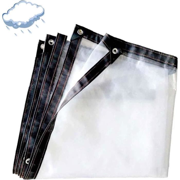 Impermeable Transparente Bâche 1X1M, Exterieur Transparente Bache De ...