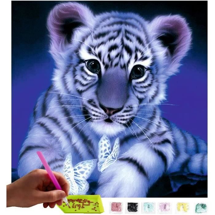 Diamond Painting Tigre - Peinture Diamant 30X30Cm - Diamond Painting ...