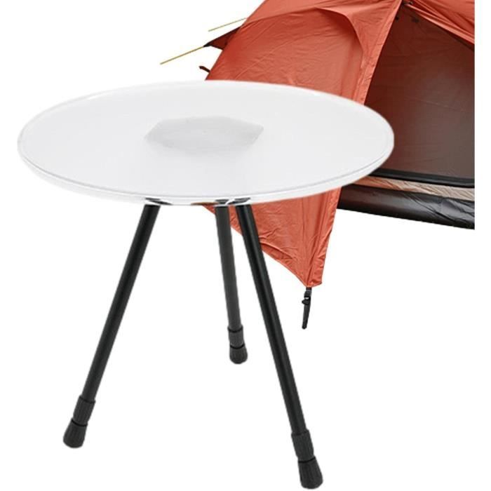 Bureau Rond Pliant, Table de Camping légère et Flexible à 2 Niveaux ...