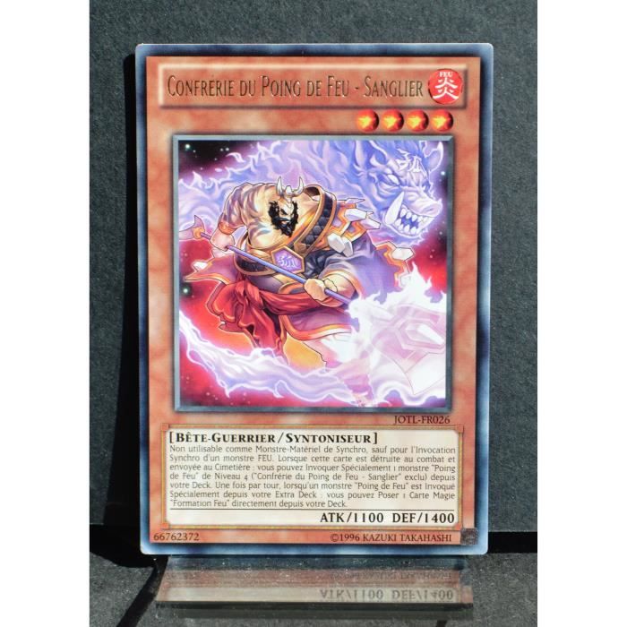 Carte YU-GI-OH JOTL-FR026 Confrérie Du Poing De Feu - Sanglier (Brotherhood of the Fire Fist ...