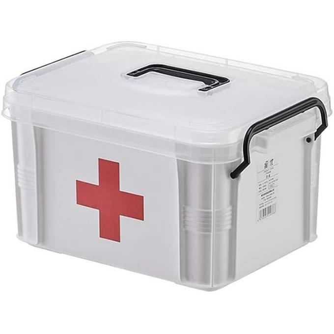 Boite Pharmacie Double Couche,Boite De Rangement Medicament,Boîte à ...