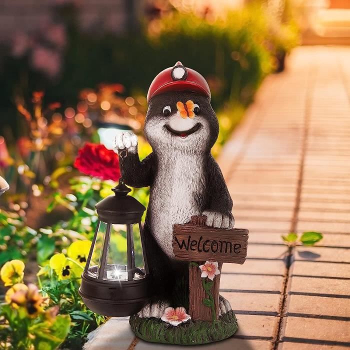 Statue Jardin Exterieur, Statue Animaux Pour Jardin Solaires En Plein ...