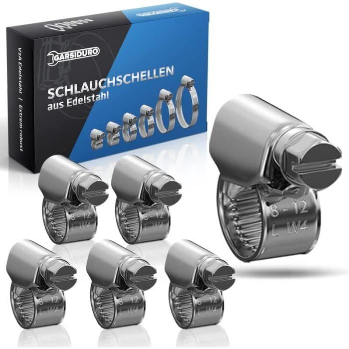 ® 12 Collier De Serrage Métallique En Acier Inoxydable 8-12 Mm ...