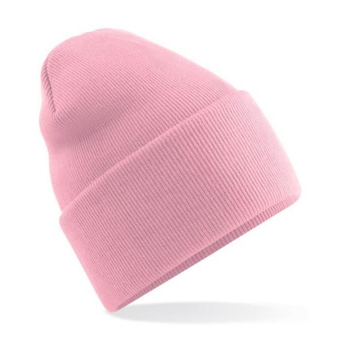 Bonnet ORIGINAL - Beechfield - Rose pâle - Tricot double épaisseur ...