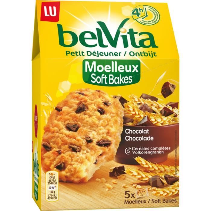 BELVITA Biscuits moelleux au chocolat et aux céréales - 250 g - Achat ...